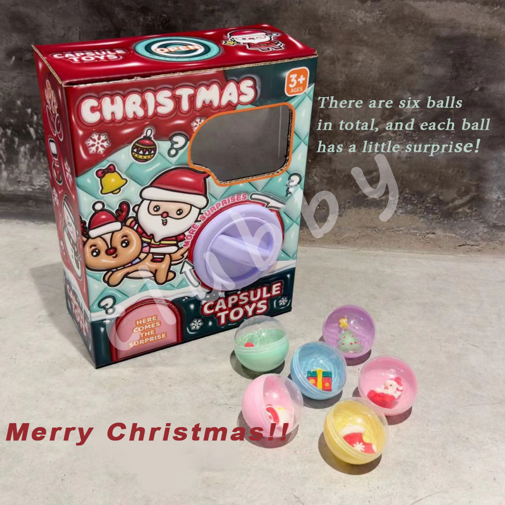 Christmas Gachapon Machine Santa Claus Egg Claw Machine Kids Christmas ...