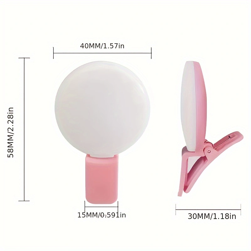 Selfie Light for Phone, Mini Adjustable Brightness Light with 3 ...
