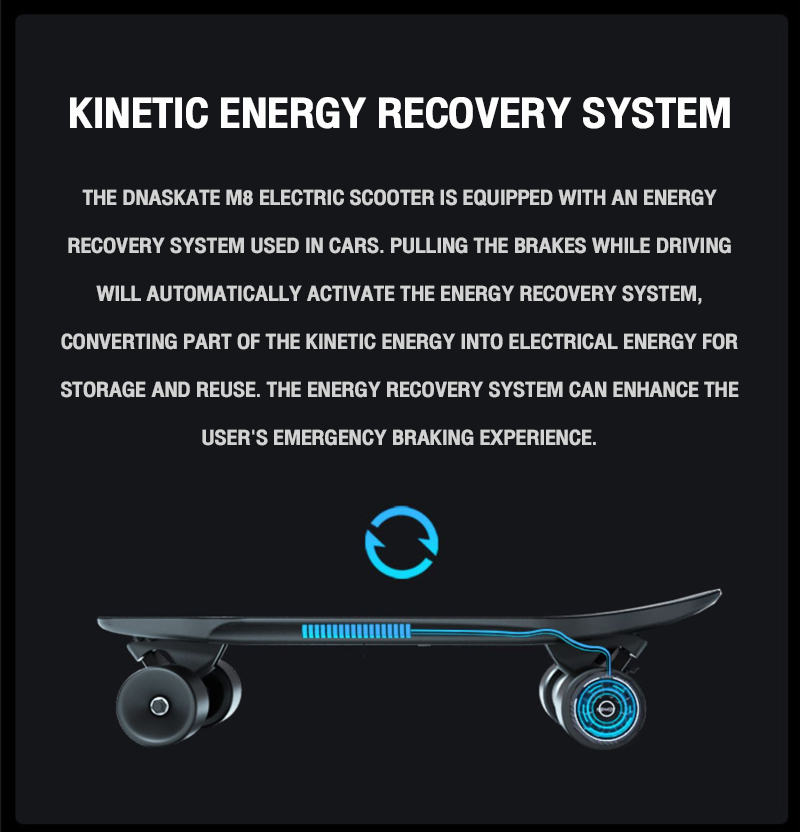 DNASKATE Remote Control Skateboard 4 wheel Skateboard Rechargeable ...