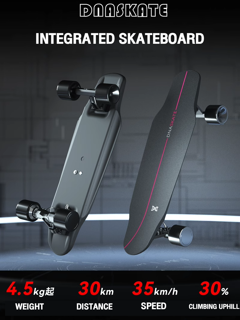 DNASKATE Remote Control Skateboard 4 wheel Skateboard Rechargeable ...