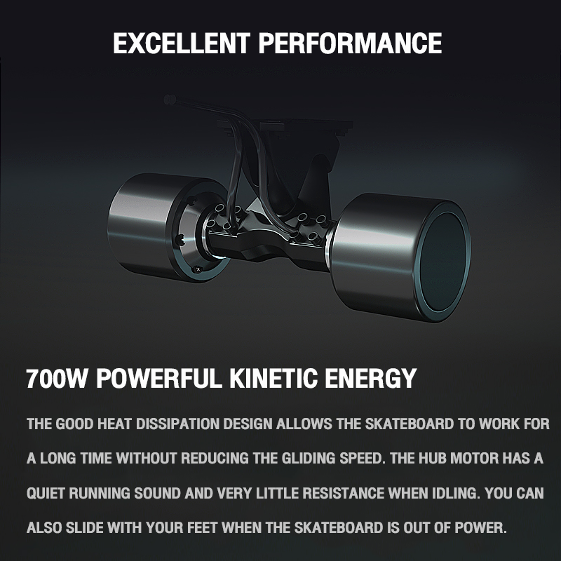 DNASKATE Remote Control Skateboard 4 wheel Skateboard Rechargeable ...