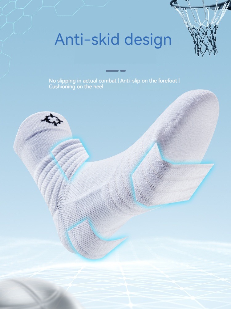RIGORER Basketball Socks For Men Non-slip Mid Cut Breathable Men's ...