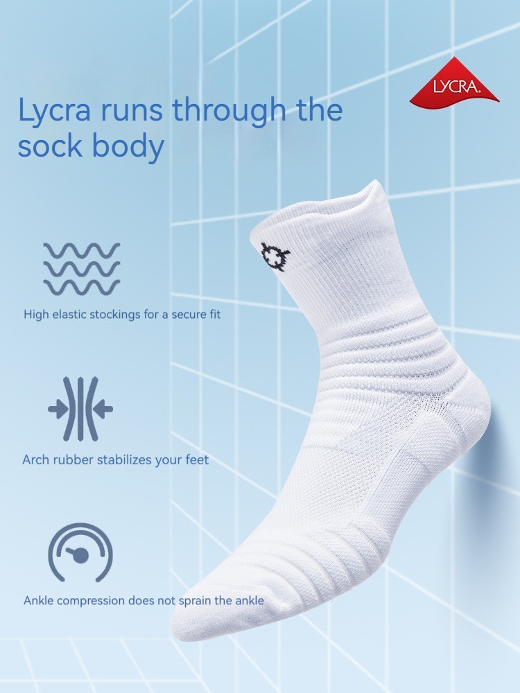 RIGORER Basketball Socks For Men Non-slip Mid Cut Breathable Men's ...