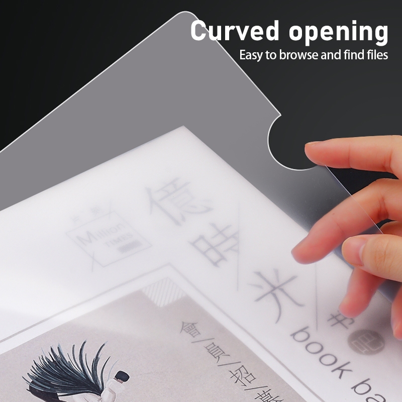 50Pcs Thicken Folder A4 Plastic File Bag Office Organizers Document ...