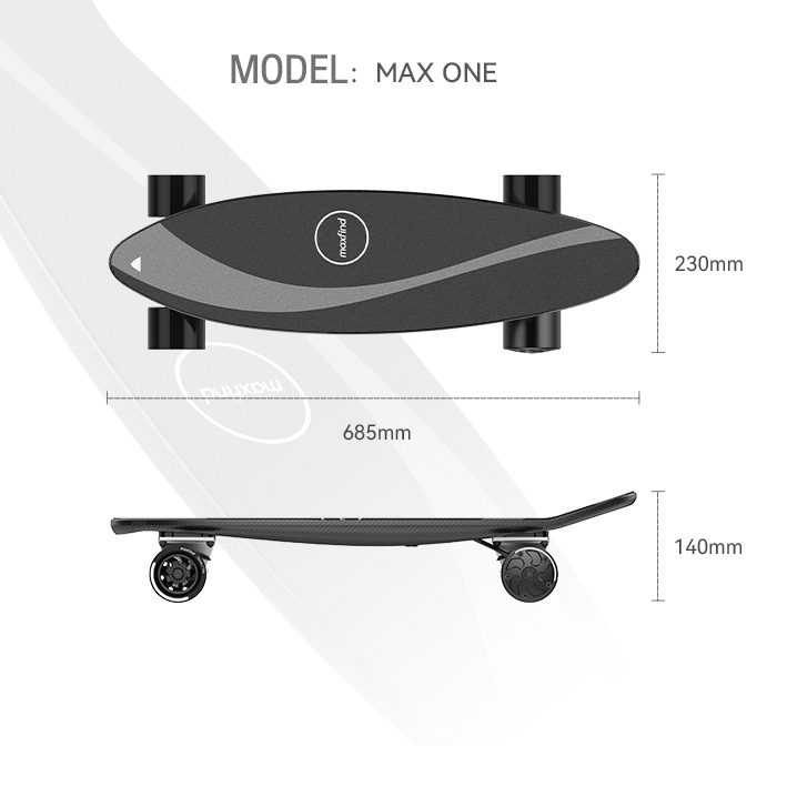MAXFIND skateboard Max one skateboard mileage 25km/h maximum 13km ...