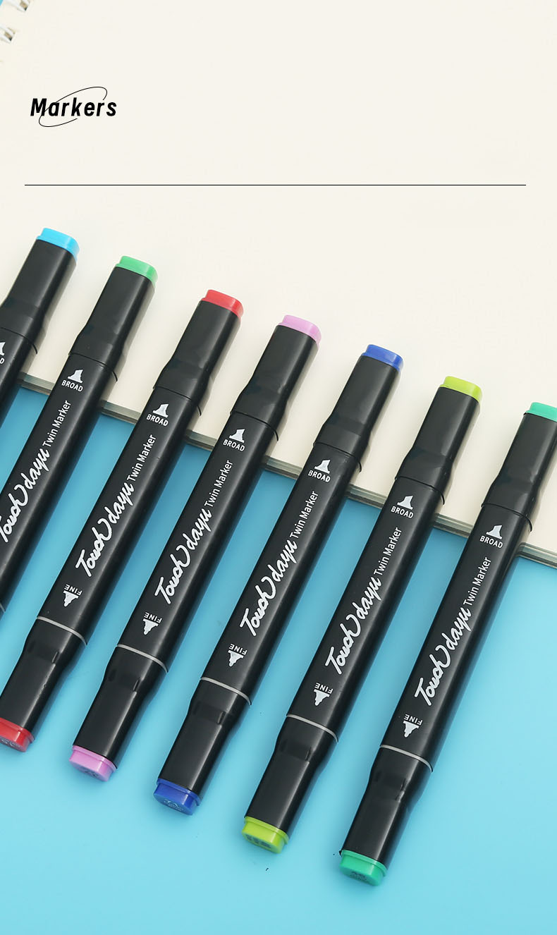 Handbag black pole marker art painting set 48 colors, 60 colors, 80 ...