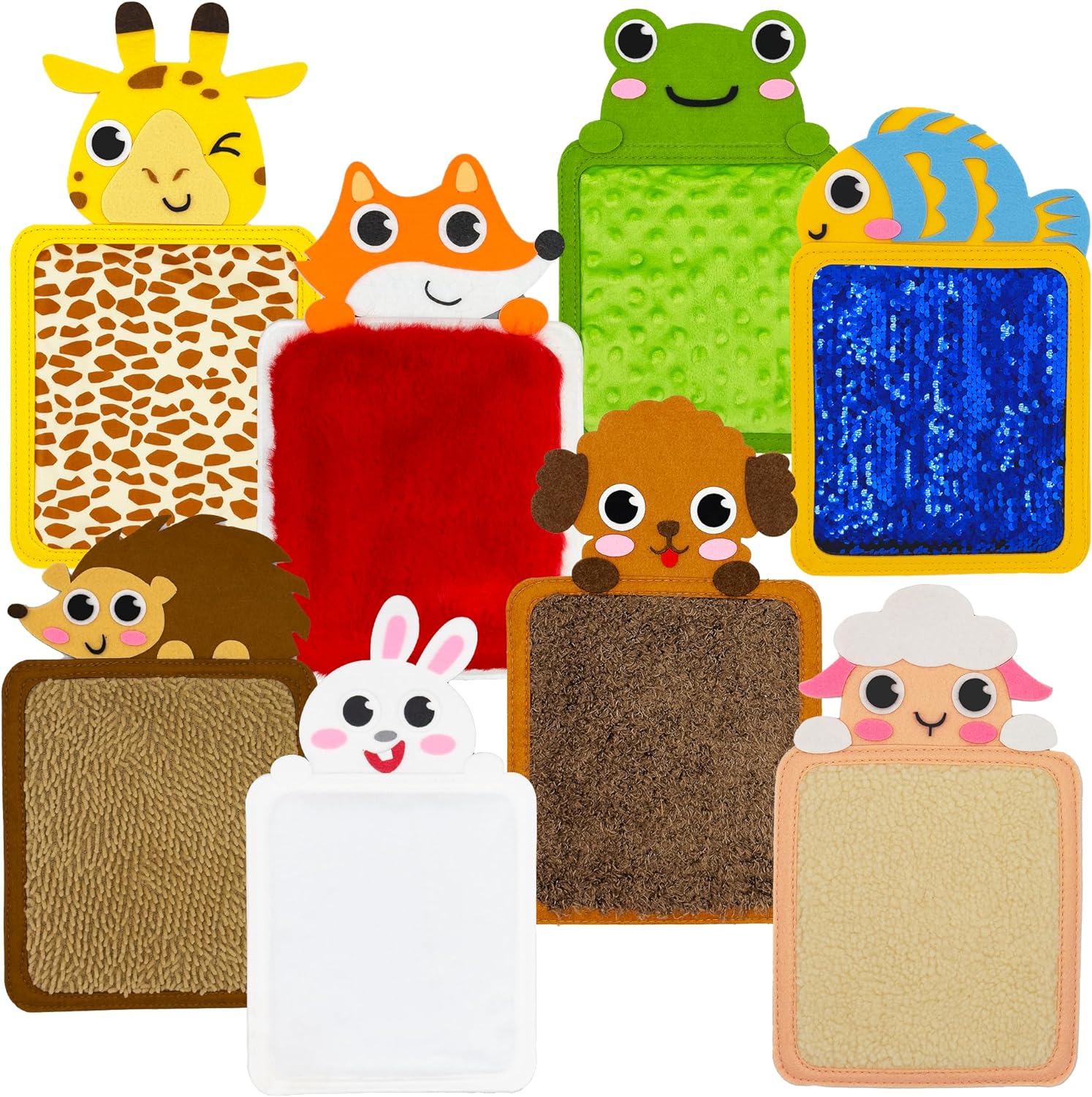 Sensory Felt Mats Autism Learning Toys Educational with Cartoon Animal ...