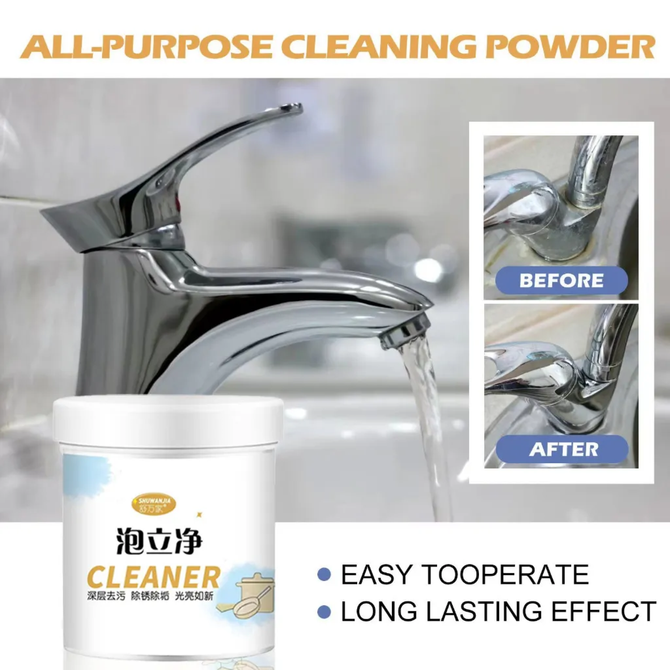 250g Imported From Japan Cleaner Washing Powder Multi purpose kitchen ...
