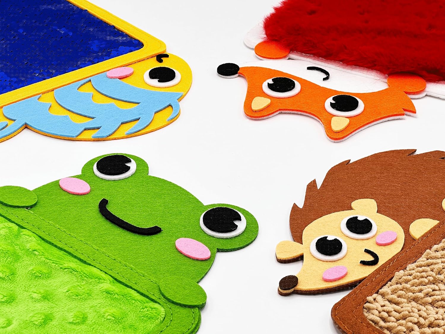 Sensory Felt Mats Autism Learning Toys Educational with Cartoon Animal ...
