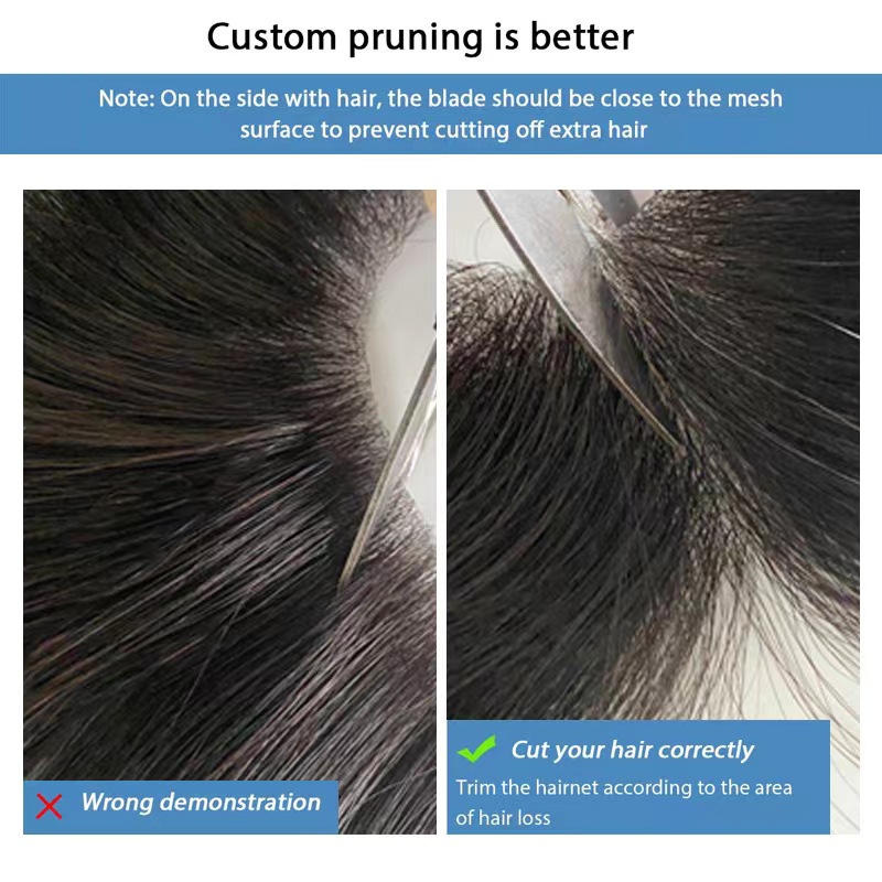 Hairline fake patch Men's and women's all-real hair wig piece Forehead ...