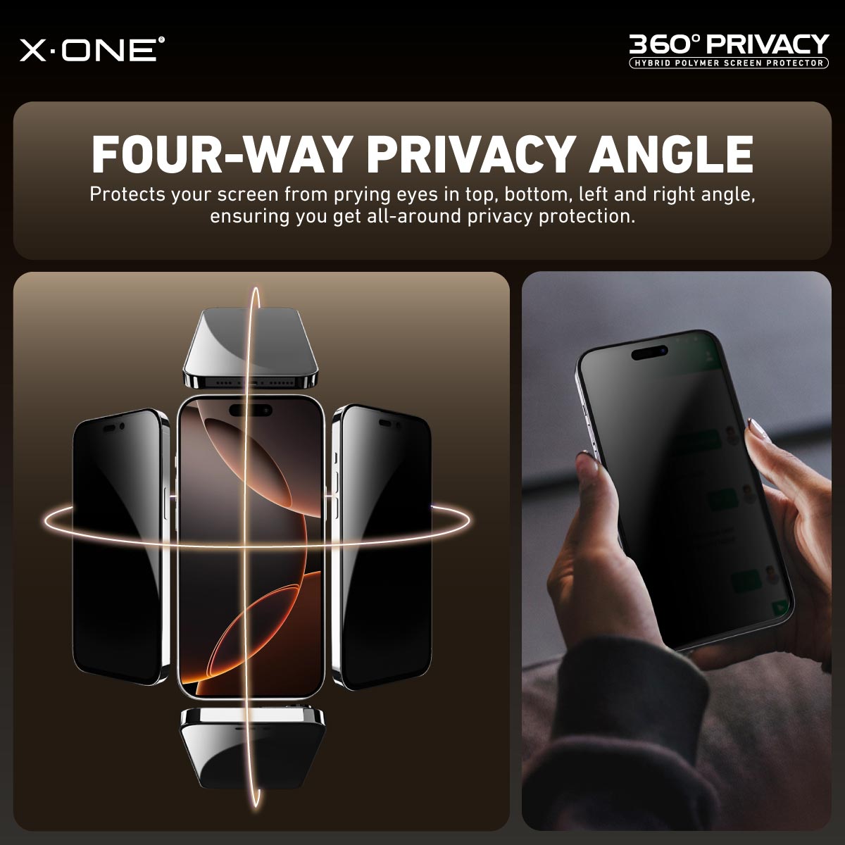 X.One 360° Privacy Matte Impact Screen Protector For iPhone 17 Pro Max ...
