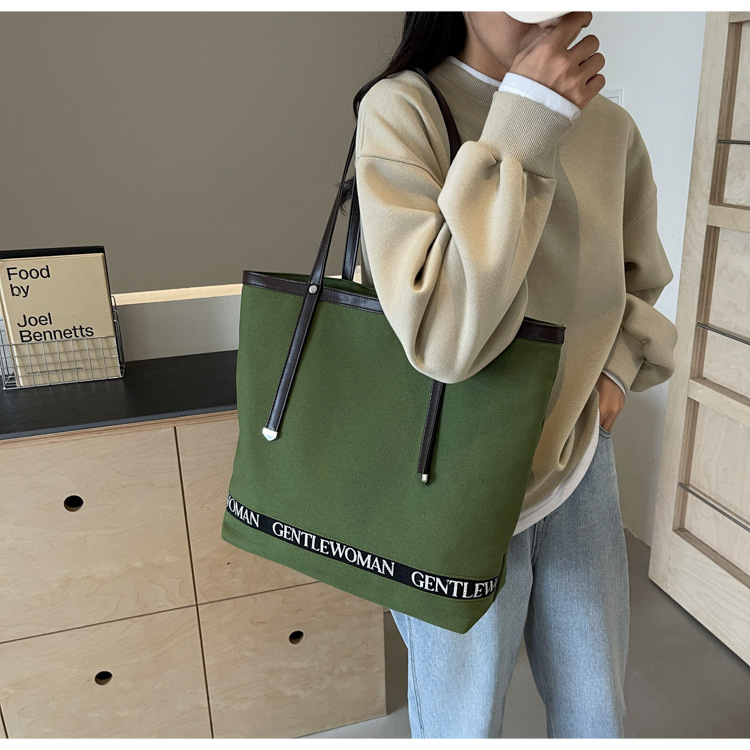 Gentlewoman high-grade letter handbag shoulder bag large capacity tote ...
