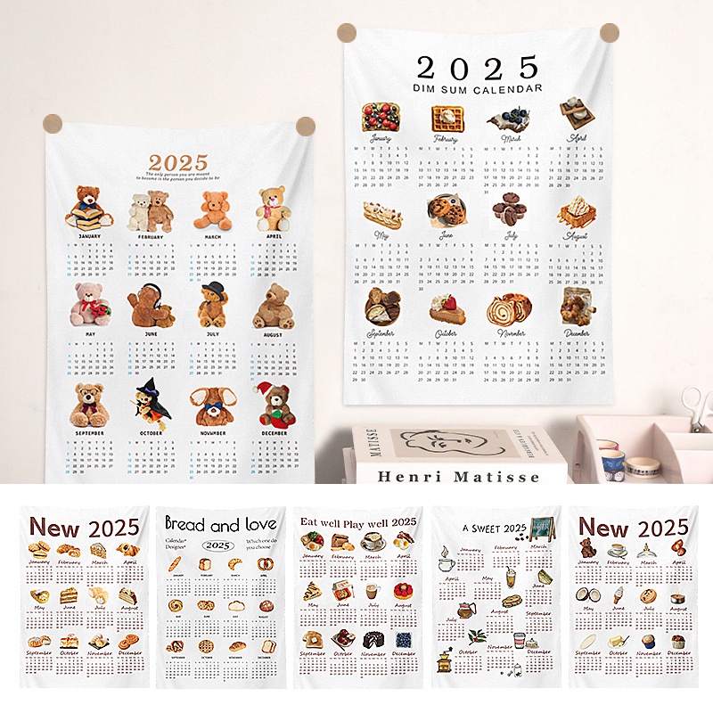 2025 Creative Calendar Hanging Cloth Wall Decoration Cloth Featured ...