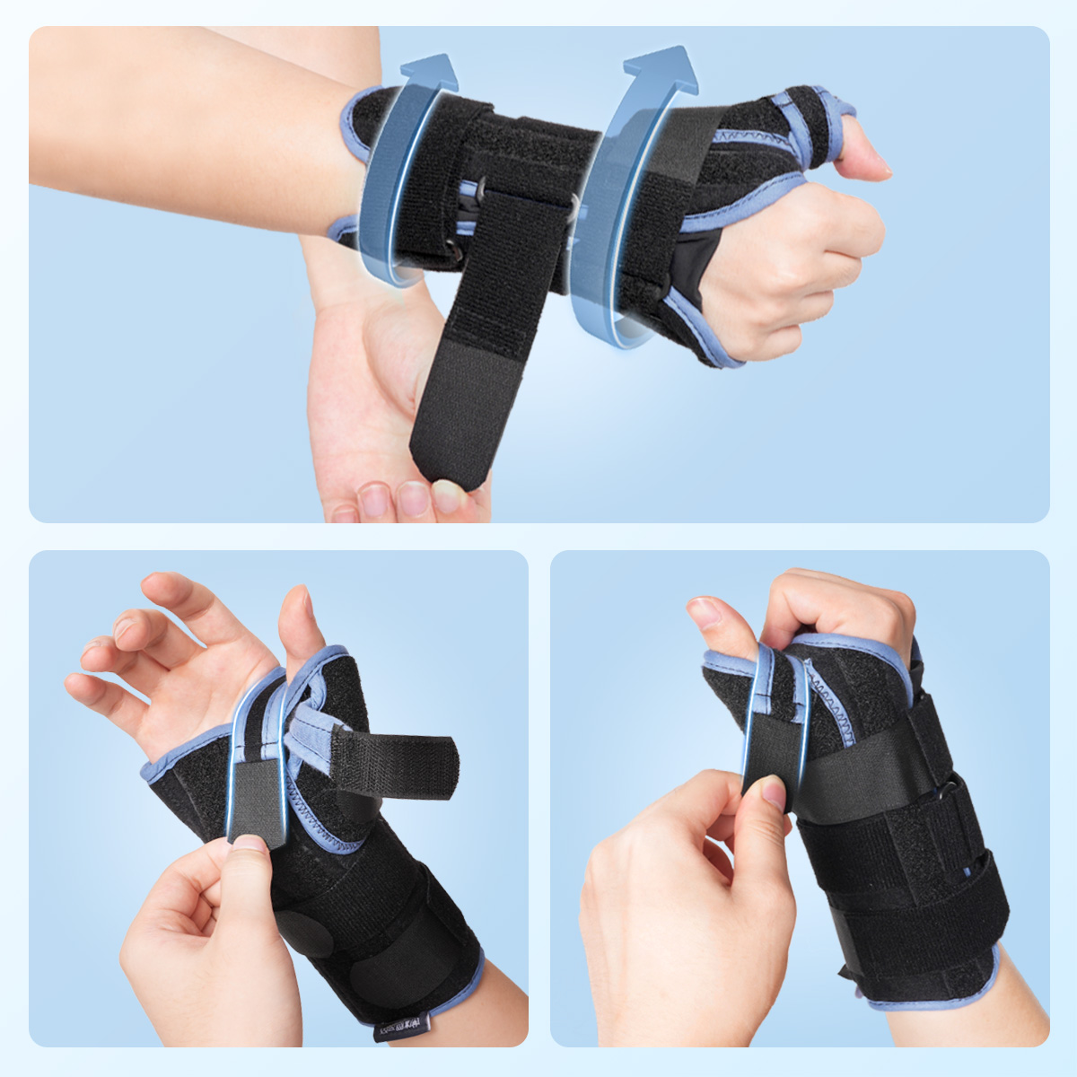 VELPEAU Wrist Brace with Thumb Spica Splint for De Quervain's ...