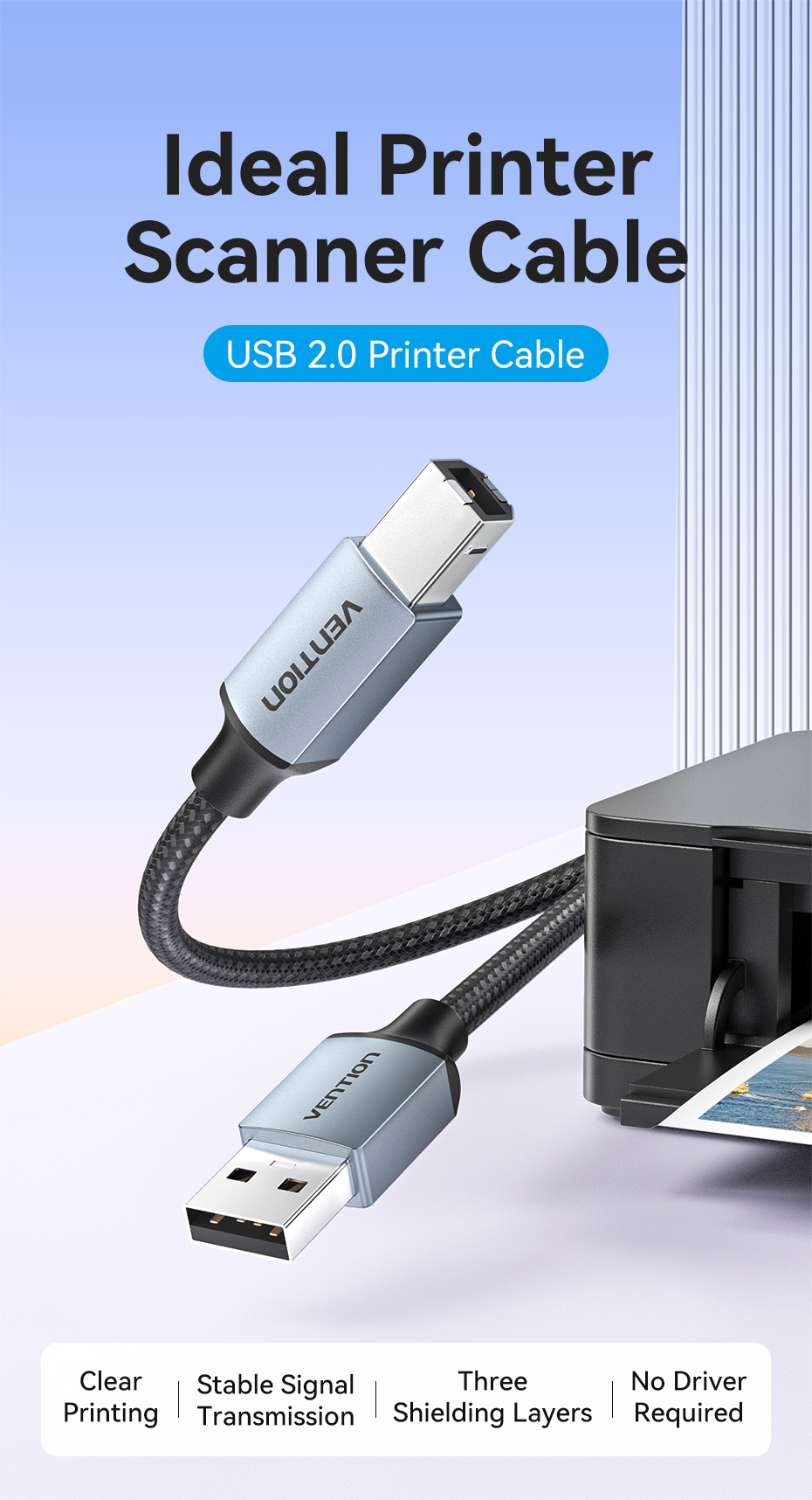 VENTION USB 2.0 Printer Cable | Shopee Philippines