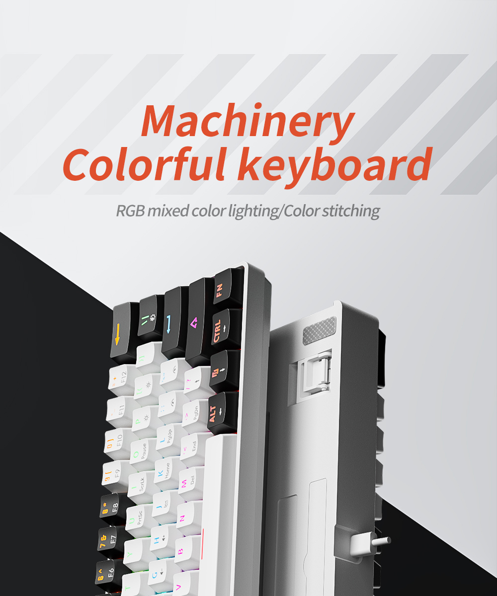 MUCAI MK61 USB Gaming Mechanical Keyboard Red Switch 61 Keys Wired ...