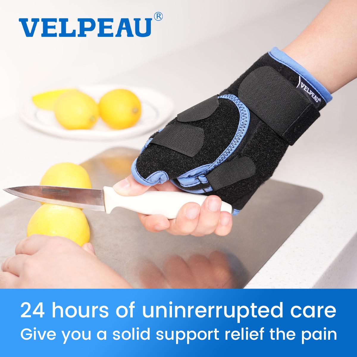 VELPEAU Wrist Brace with Thumb Spica Splint for De Quervain's ...