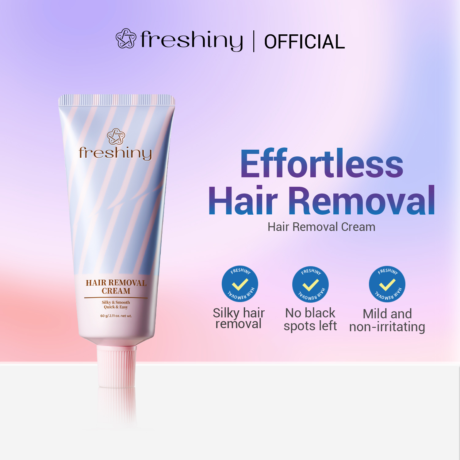 【Combo!!】Skincare Freshiny Hair Removal Cream Set 100g Makeup Smooth ...