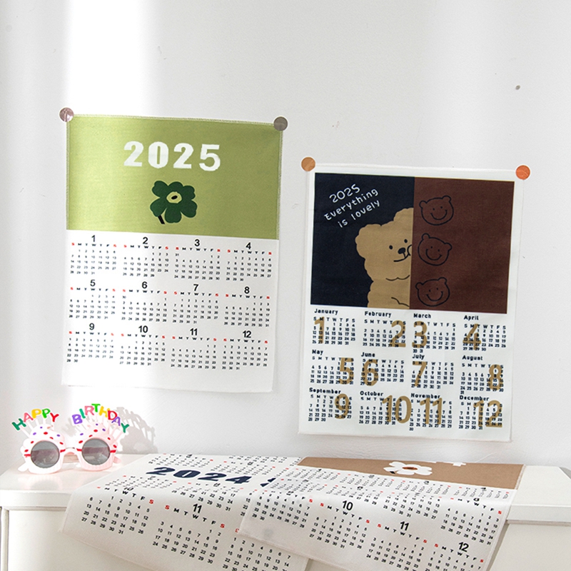 2025 Wall Calendar Creative Washable Ins Simple Hanging Cloth Dormitory ...