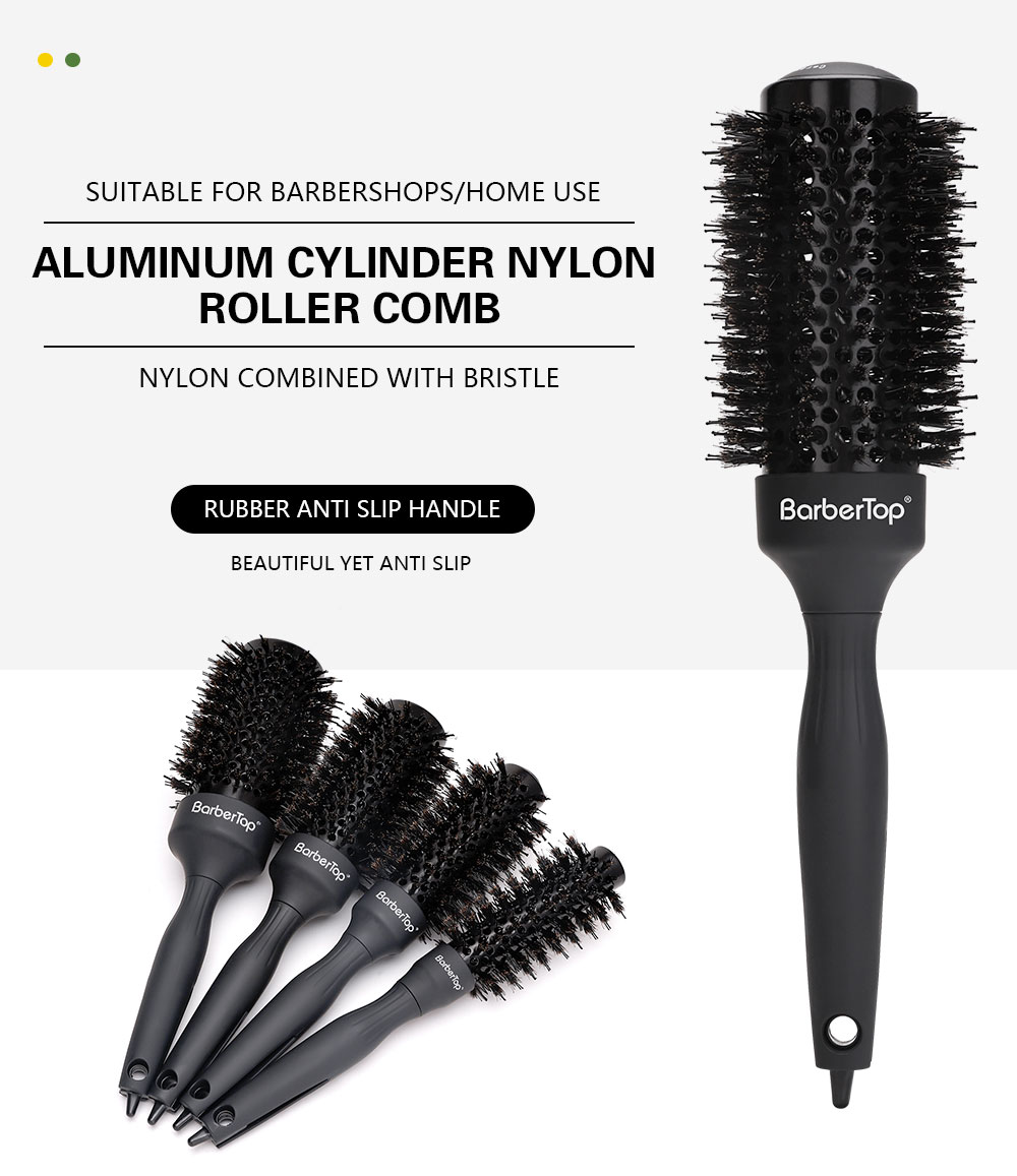 In stock# Salon hairdressing boar bristle roller comb professional ...