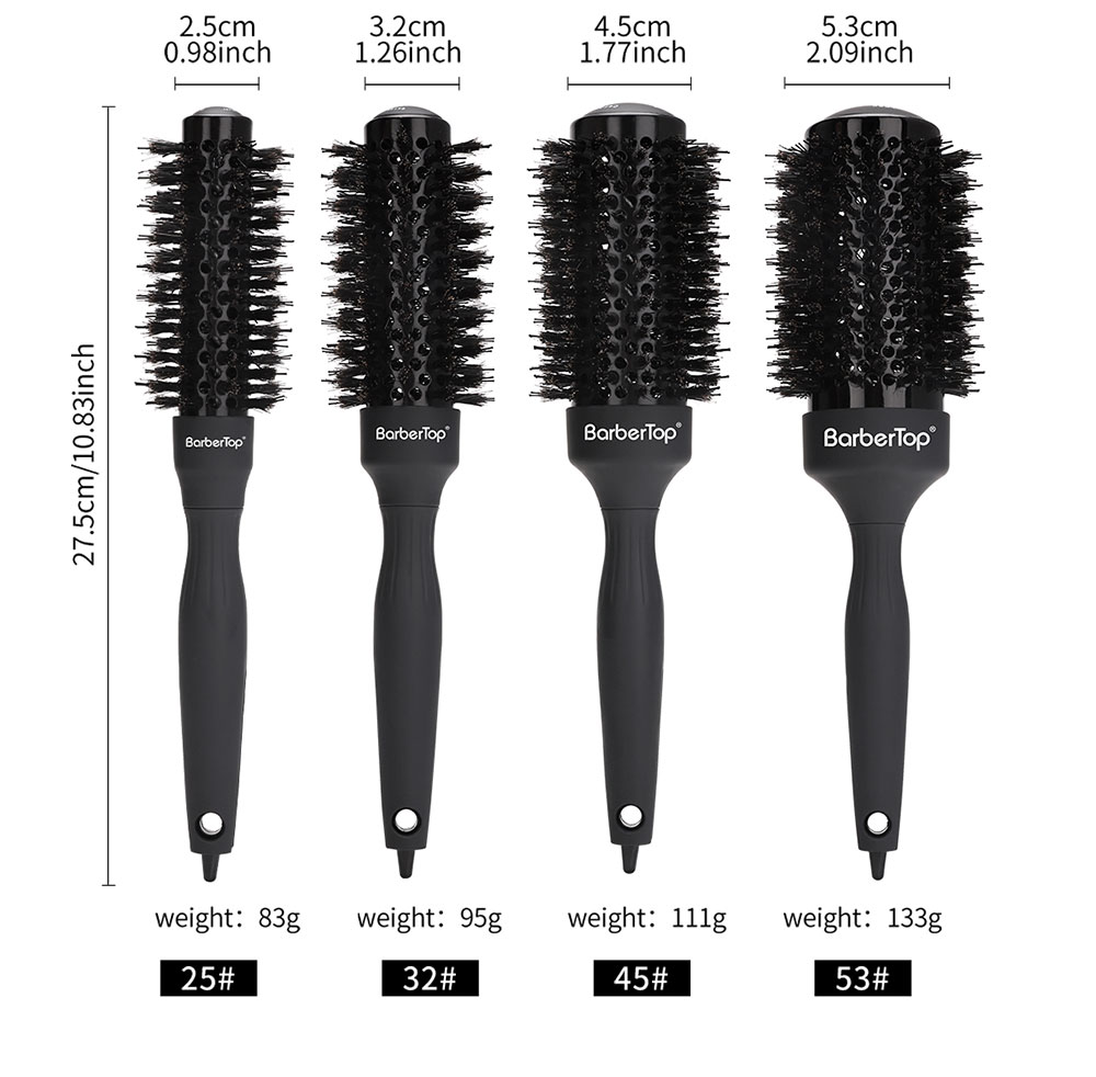 In stock# Salon hairdressing boar bristle roller comb professional ...