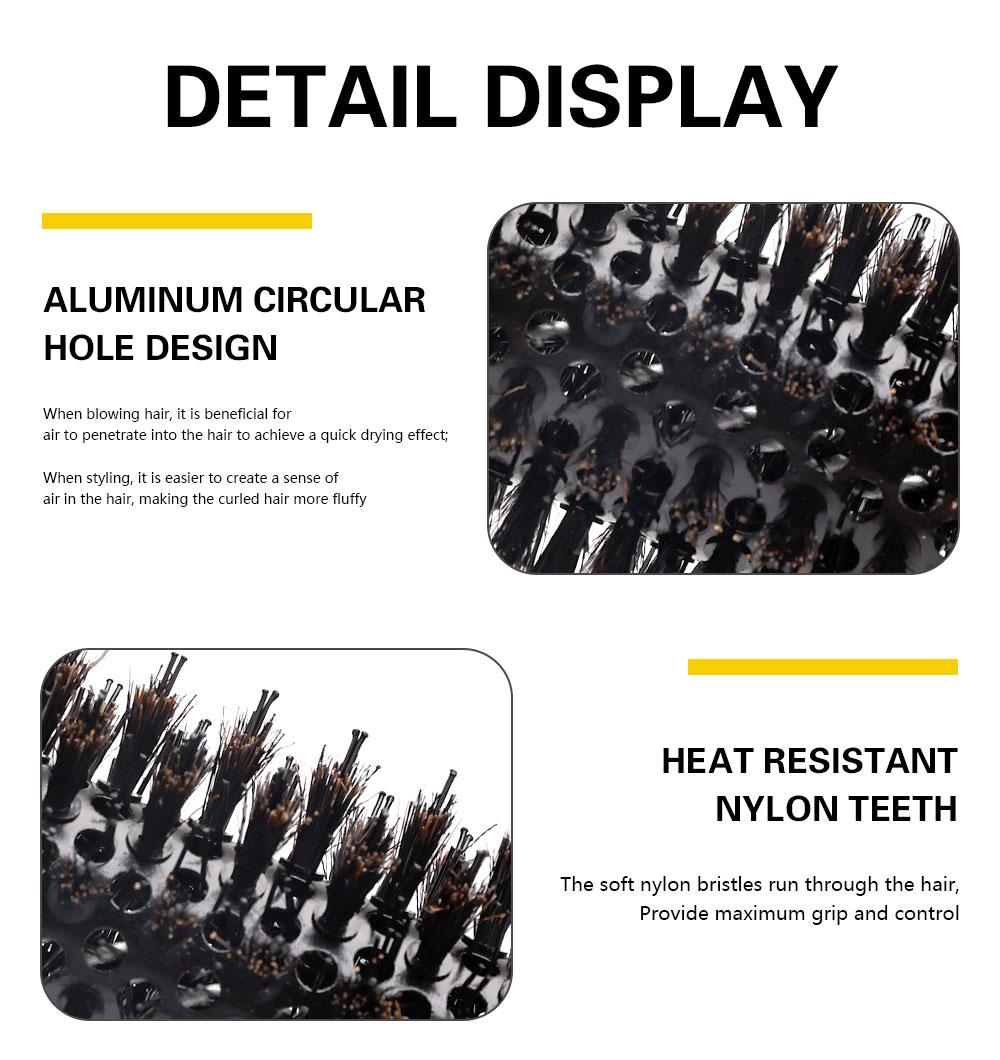 In stock# Salon hairdressing boar bristle roller comb professional ...