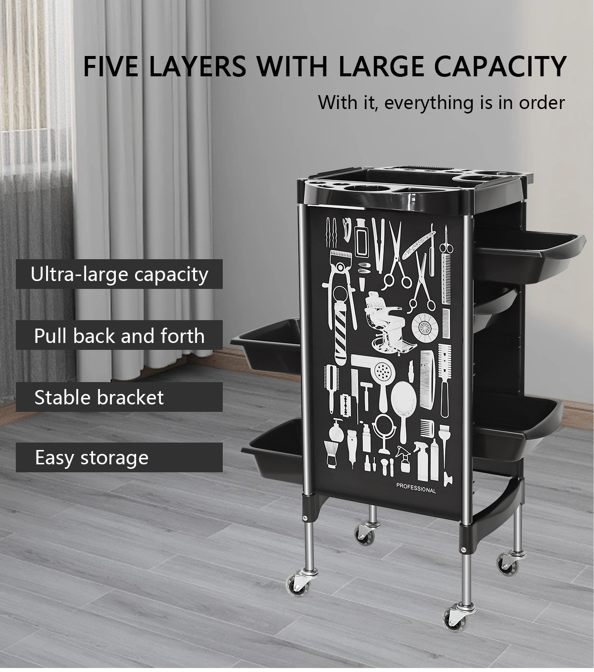 In stock# Salon hairdressing tool cart barber shop beauty makeup ...