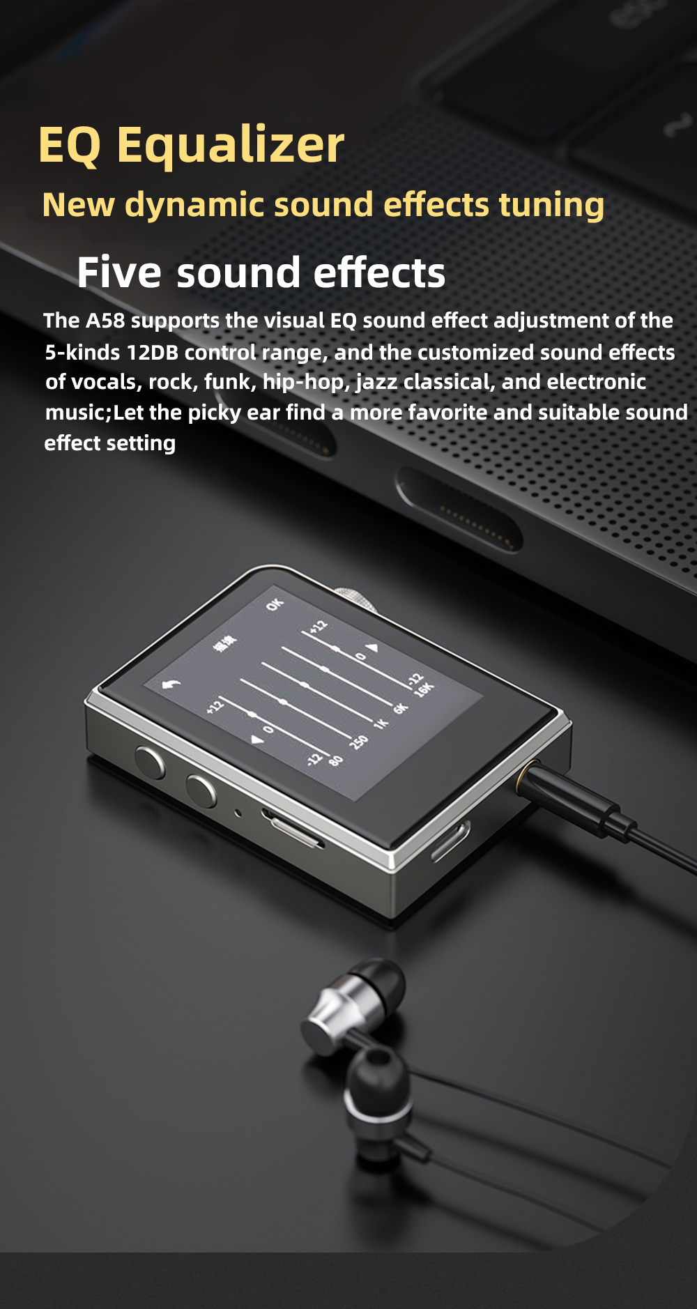 FAAEAL RUIZU A58 Bluetooth Music Player With Built-in 16G Memory ...