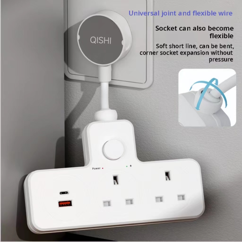 UK Household Extension Cord Multi power socket USB Socket Smart Plug ...