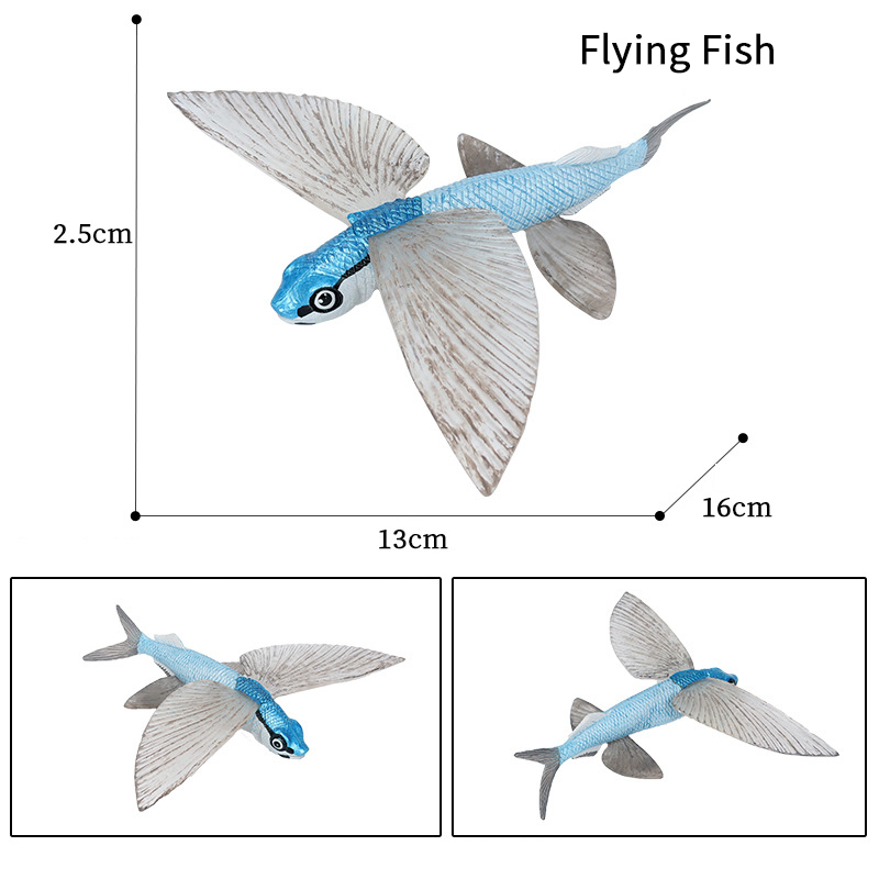 Marine life simulation aquarium static animal flying fish model wild ...