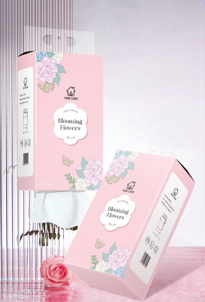 Paper Pink Blooming Flowers tissue 【1/2/3/4 packs】 soft toliet paper 4 ...