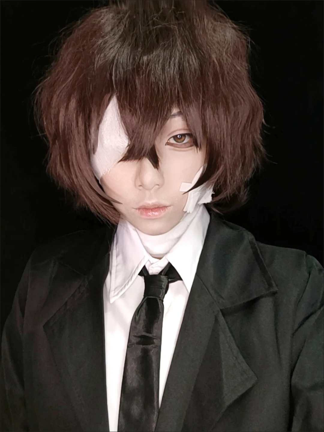 Dazai Osamu Cosplay Costume, Trench Black, Jacket, Pants, Gloves ...