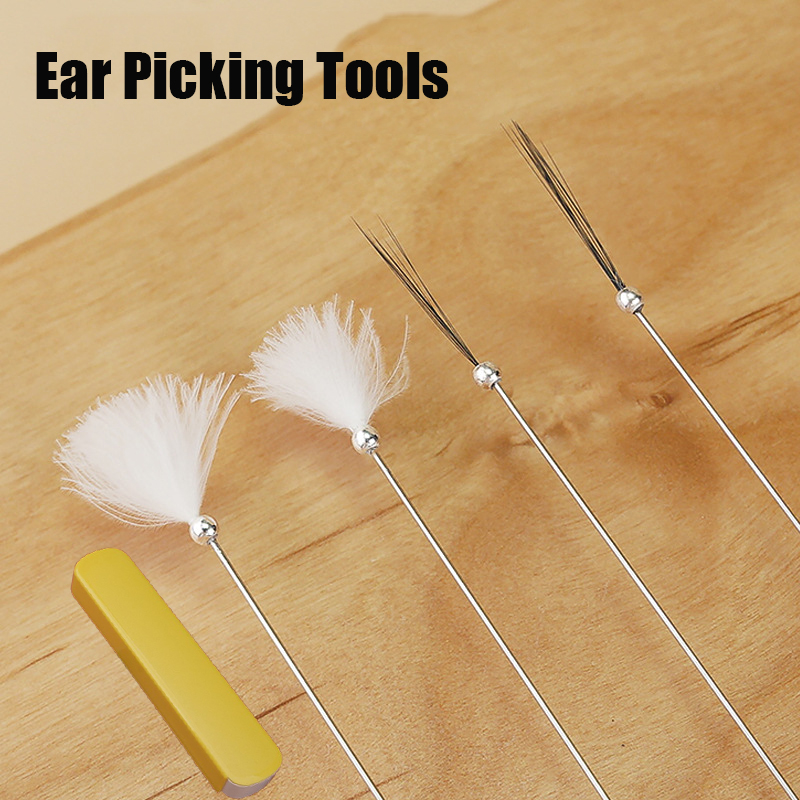 Professional Ear Picking Tool With Pearl Design with Goose Feather ...