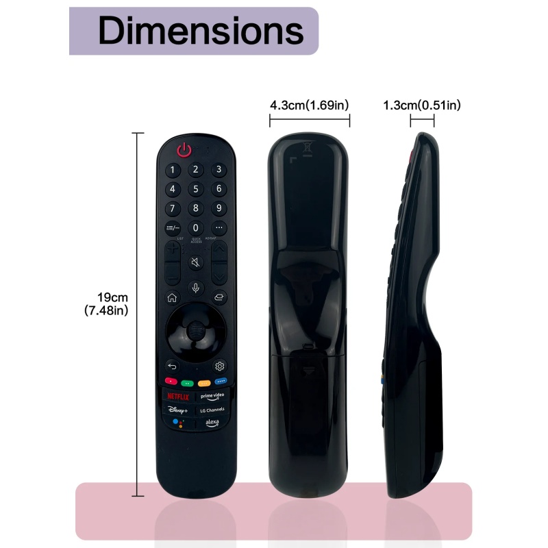 AN-MR22GA AKB76039902 Replacement Magic TV Remote Controller with Mic ...