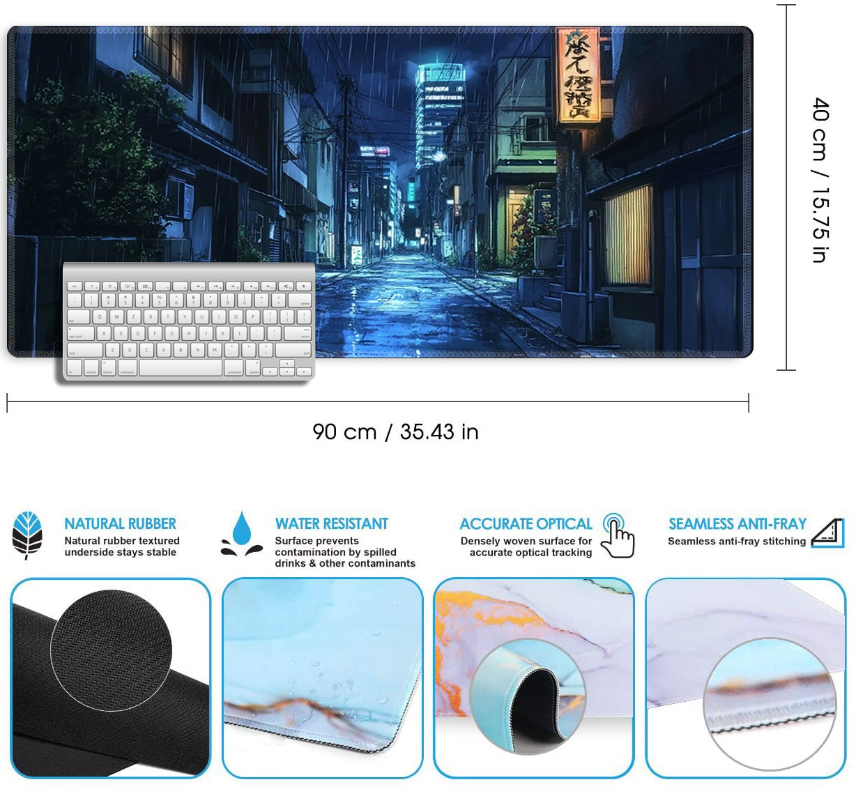 Anime City Desk Mat, Kawaii Desk Pad, Japanese TCG Playmat, Gaming ...