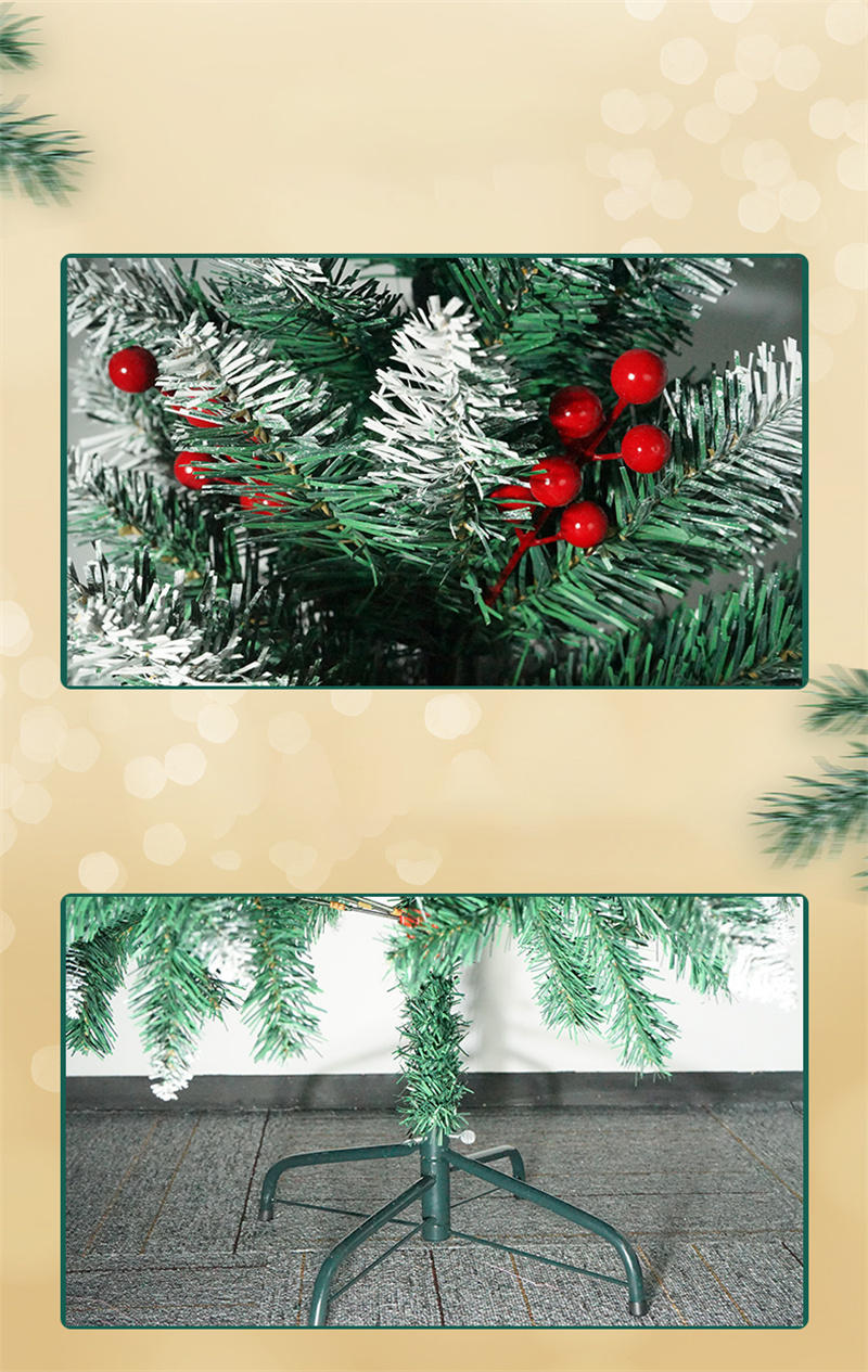 Falling Snow Model Christmas Tree Spike Red Fruit Mix Christmas ...