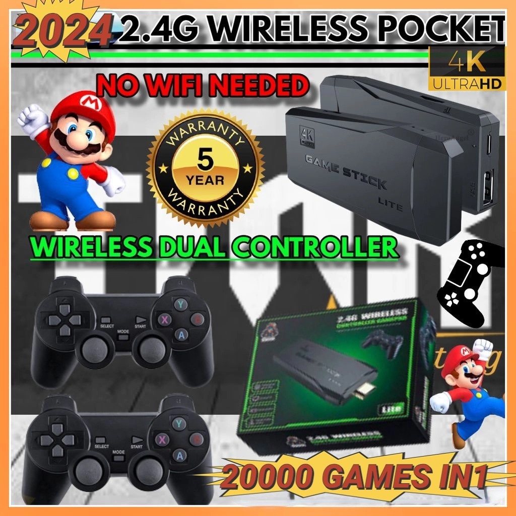 8H Delivery 4K Video Game Console Classic Double Gamepad Support Multiple HDMI and TV Projector ...