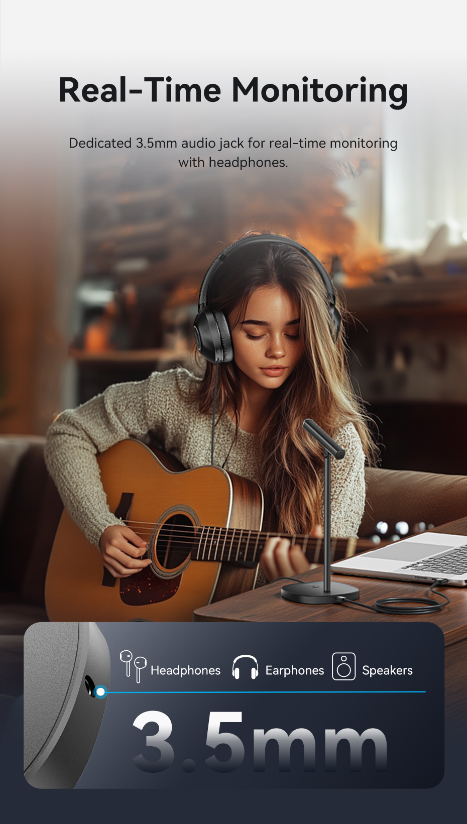 Vention USB Desktop Microphone PC Computer Mic 72dB Noise Reduction ...