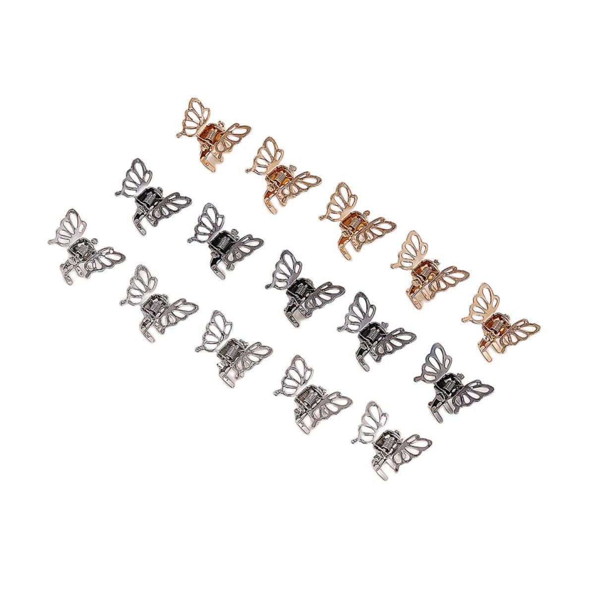 10pcs/butterfly Metal Grab Clip Does Not Hurt Hair Broken Hair Clip ...