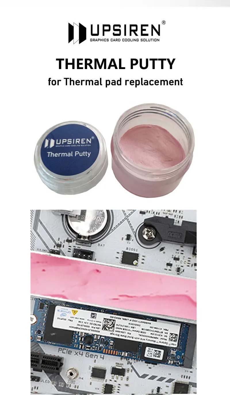 UPSIREN Thermal Putty UTP-8 For VGA GPU IC Processor Rapid Cooling Thermal Pad Replacement Heat ...