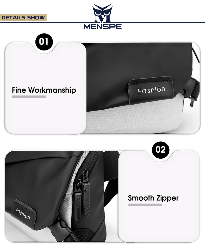 MENSPE Men Bags Fashion Shoulder Bag Cross Body Bag Leisure Messenger ...