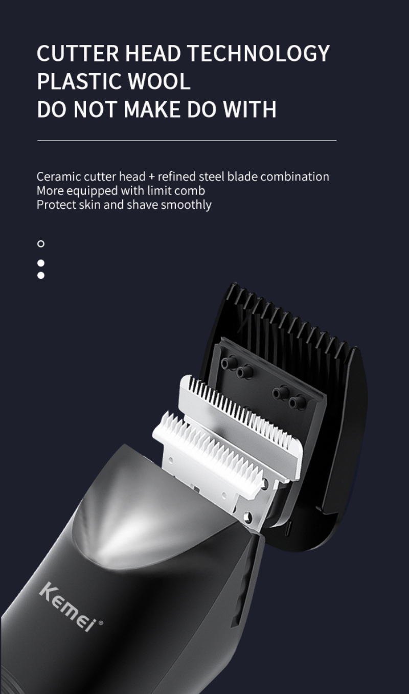 Kemei KM-1838 Multi-functional Full Body Washable Hair Removal Machine Rechargeable Electric ...