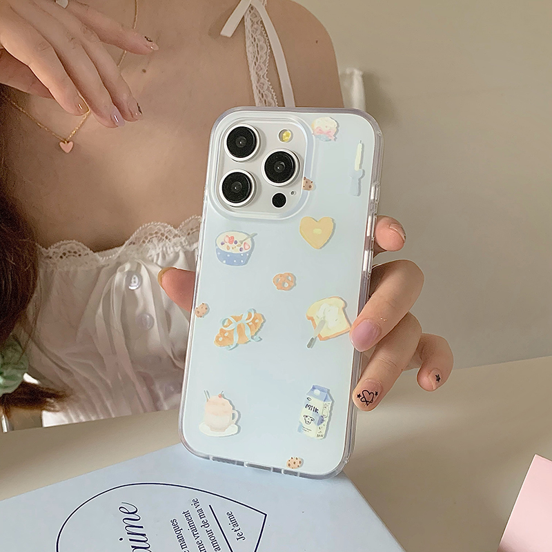 High Quality Blue Bowknot Croissant Bread Phone Case Compatible for ...