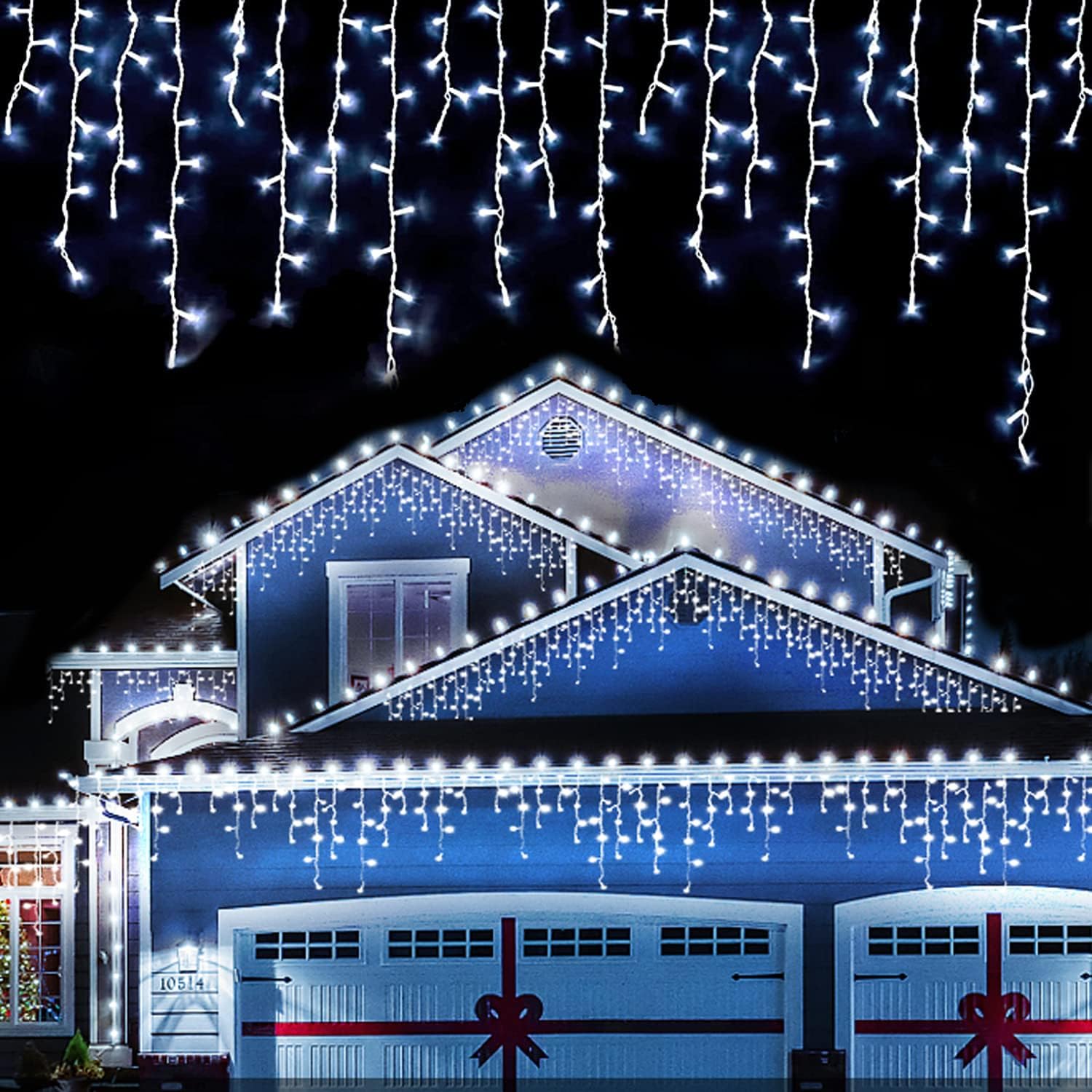 Homemory Christmas Light 3.5m 100leds Solar String Light LED Curtain ...
