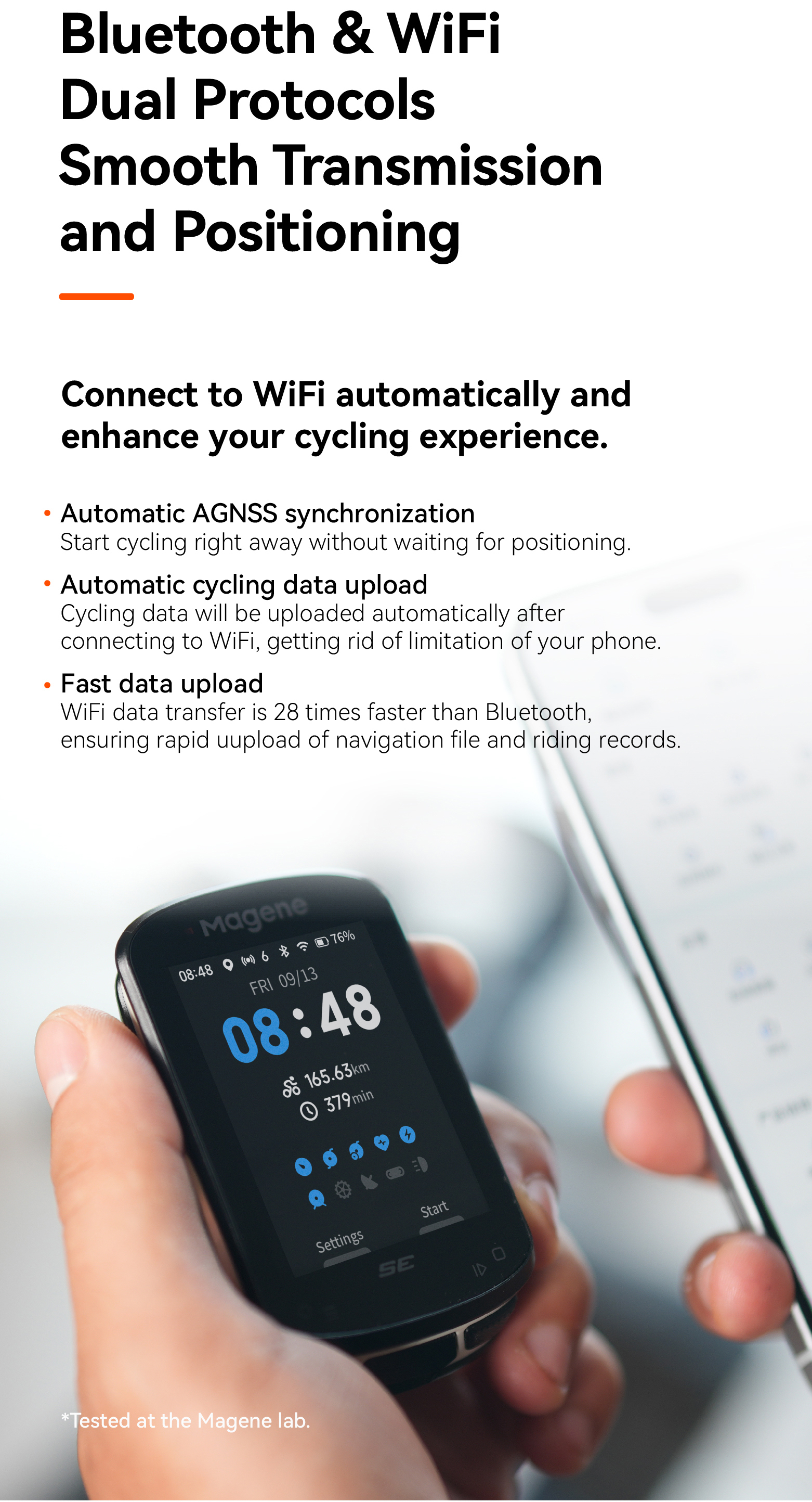 Magene C506SE Smart GPS Bike Computer Speedometer 2.4inch WiFi ...