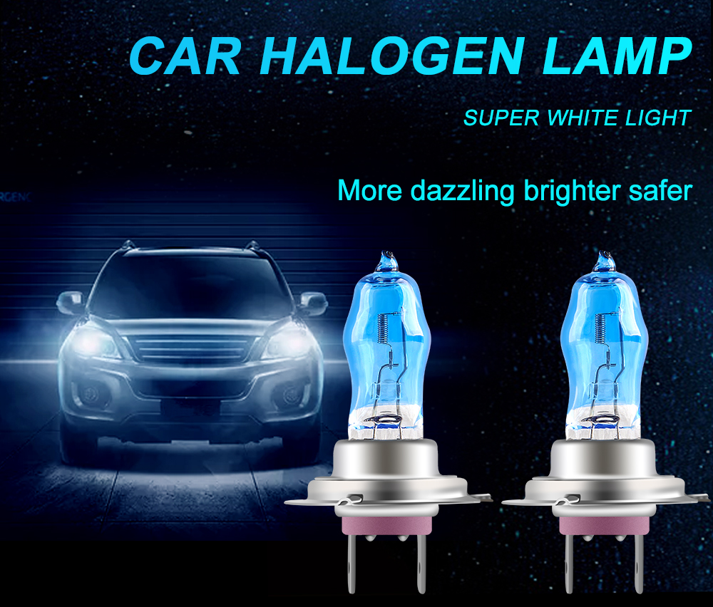 2PCS/100W White Halogen Bulb/H1 H3 H4 H7 H8 H11 9006 Auto Lamp Fog Lights 12V 5000K Headlight ...