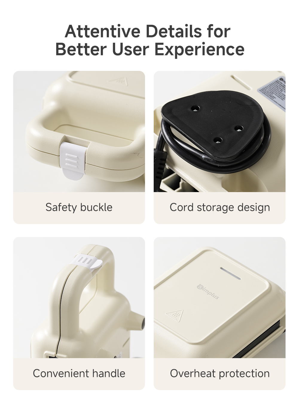 Simplus Sandwich Maker Bread Toaster Multifunctional Breakfast Machine ...