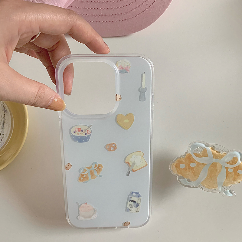 High Quality Blue Bowknot Croissant Bread Phone Case Compatible for ...