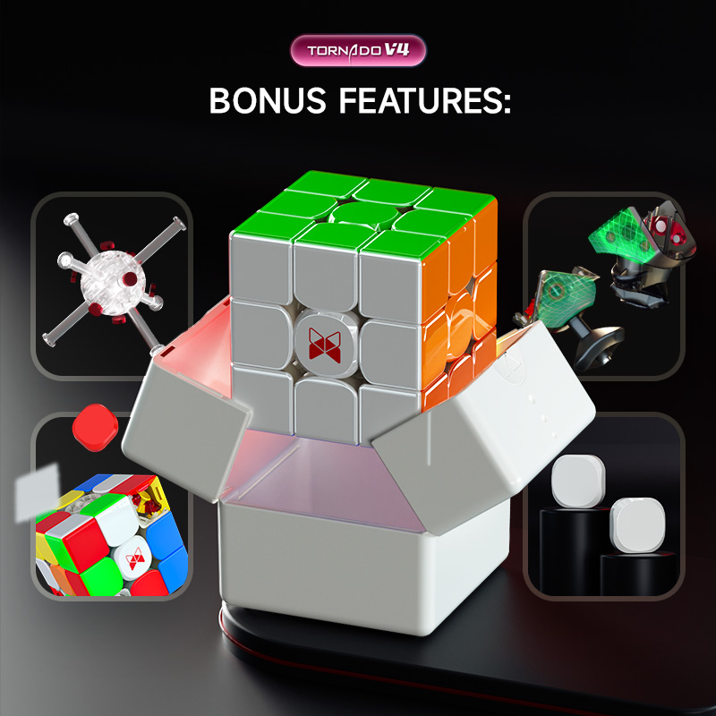 Qiyi X Man Tornado V4 M Pioneer UV 3x3 Magnetic Cube Tornado V4M Pioneer UV/Flagship Version ...