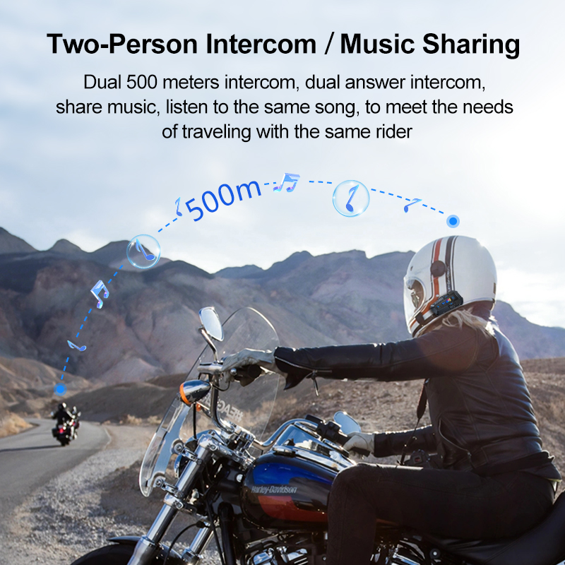 HVA Blaise GT1 Helmet Intercom Music Sharing Motorcycle Bluetooth ...